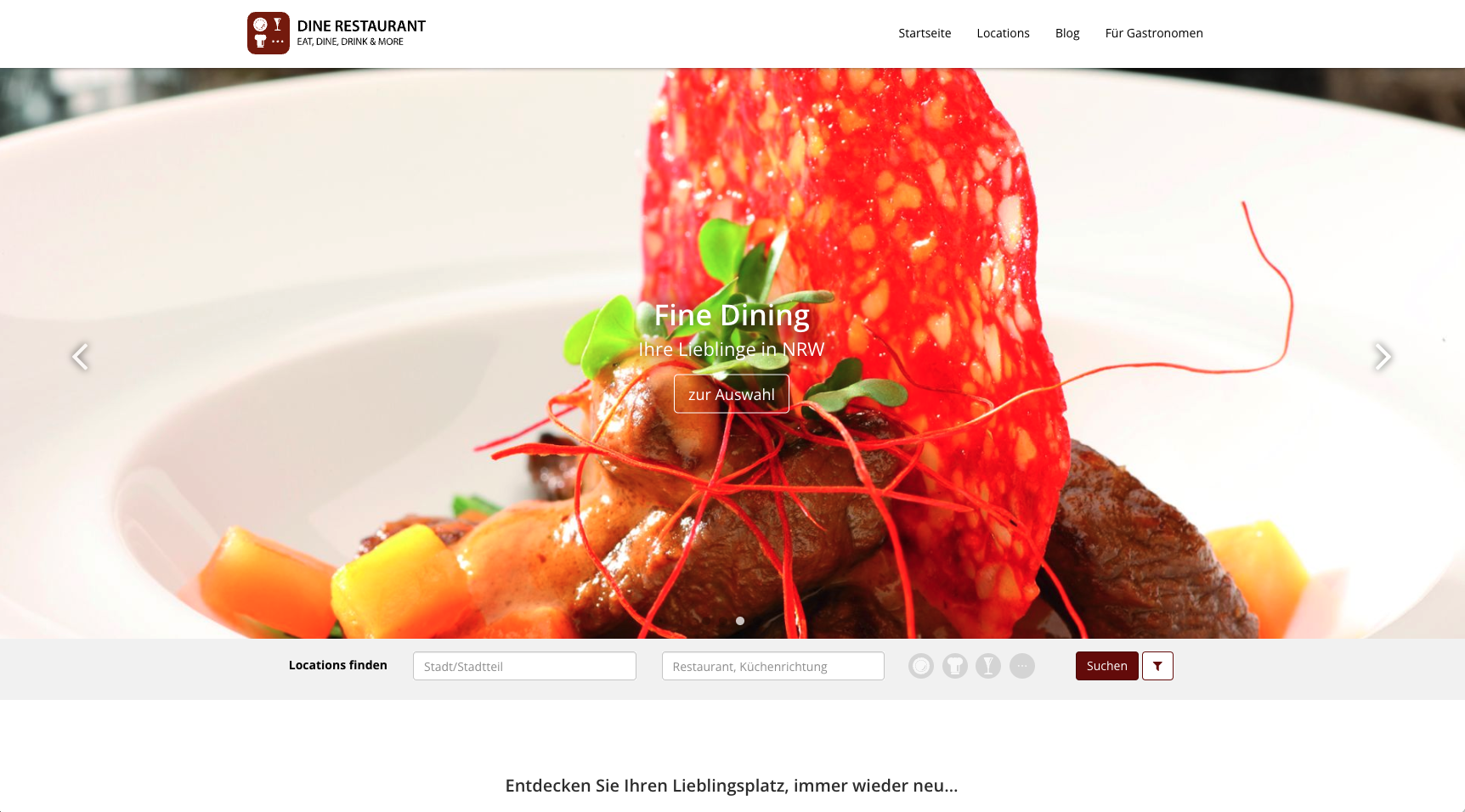 Referenz: Website für Dine Restaurant | elancer-team GmbH